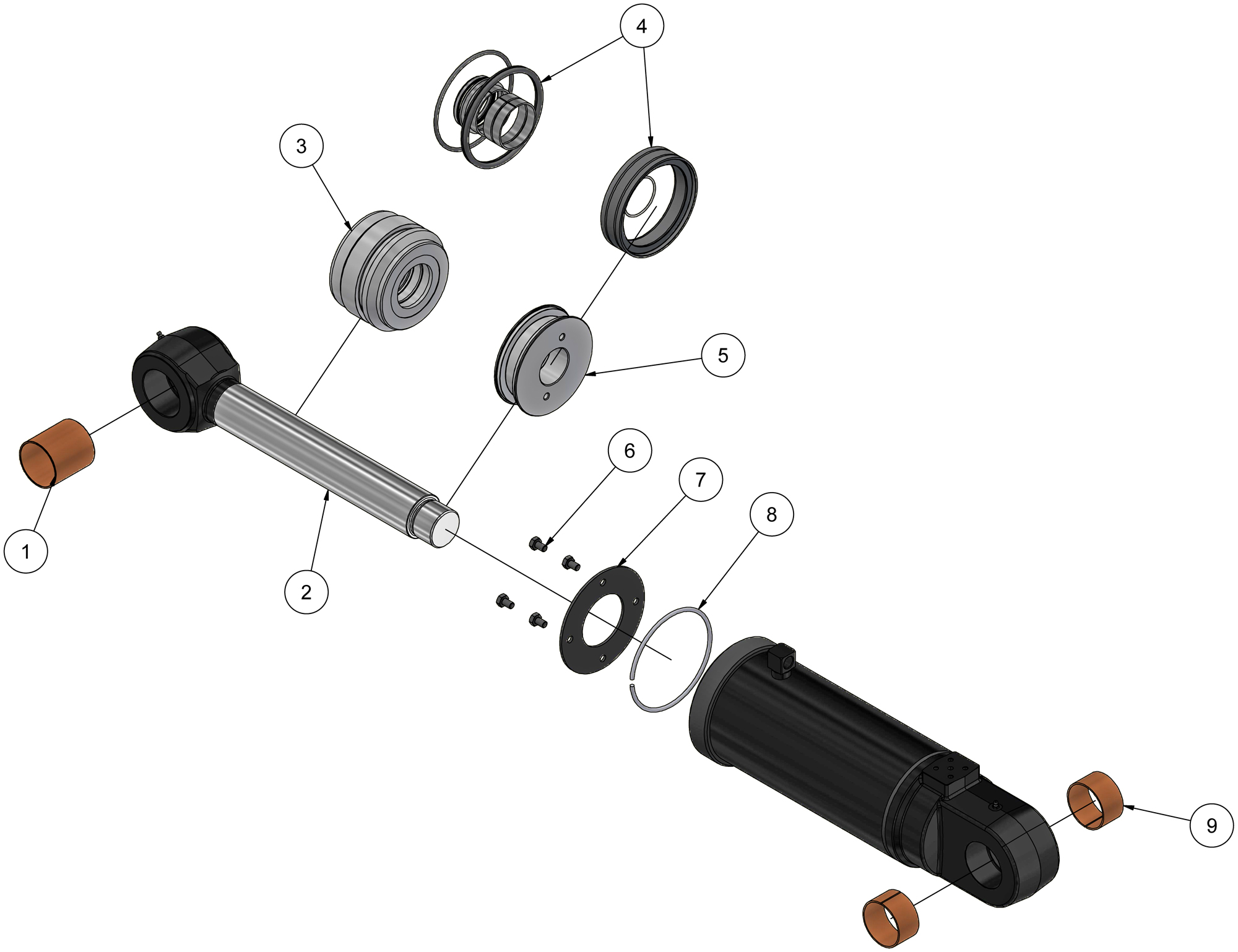 Folding-Hook-Post Cylinder